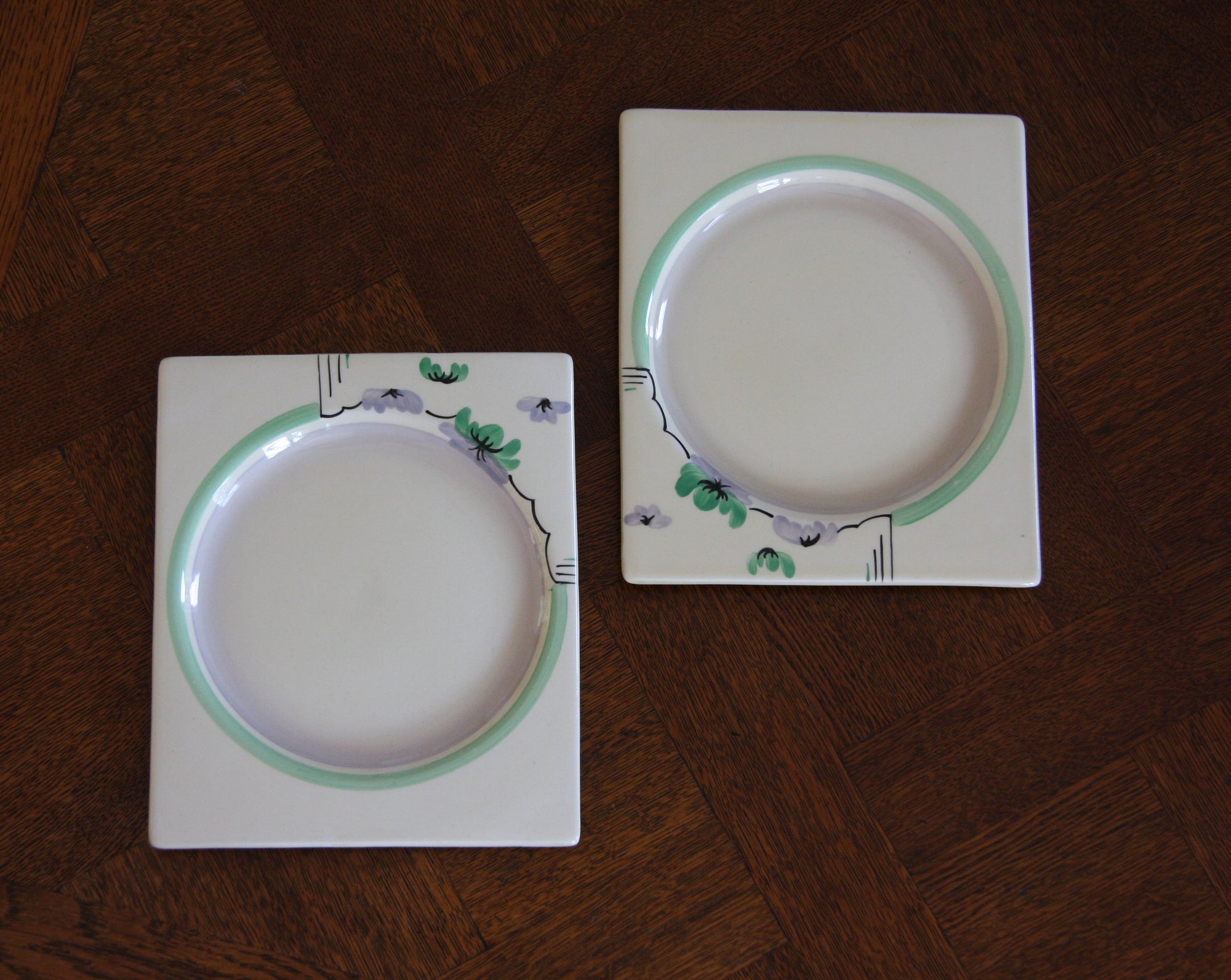 Pair Vintage Royal Staffordshire Plates - Casa e Cucina